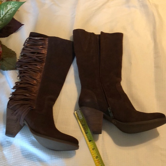 Reba | Shoes | Nib Reba Cowgirl Fringe Halfcalf Boots Size 8m | Poshmark